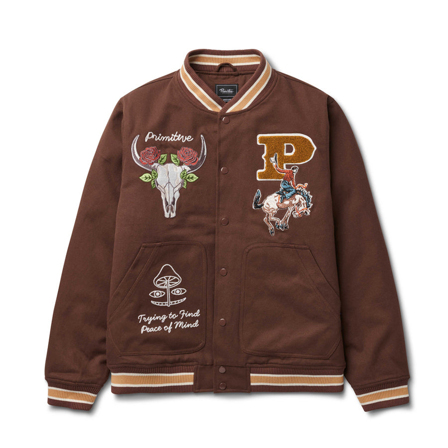 BADLANDS VARSITY JACKET– Primitive Skateboarding BADLANDS VARSITY JACKET– Primitive Skateboarding